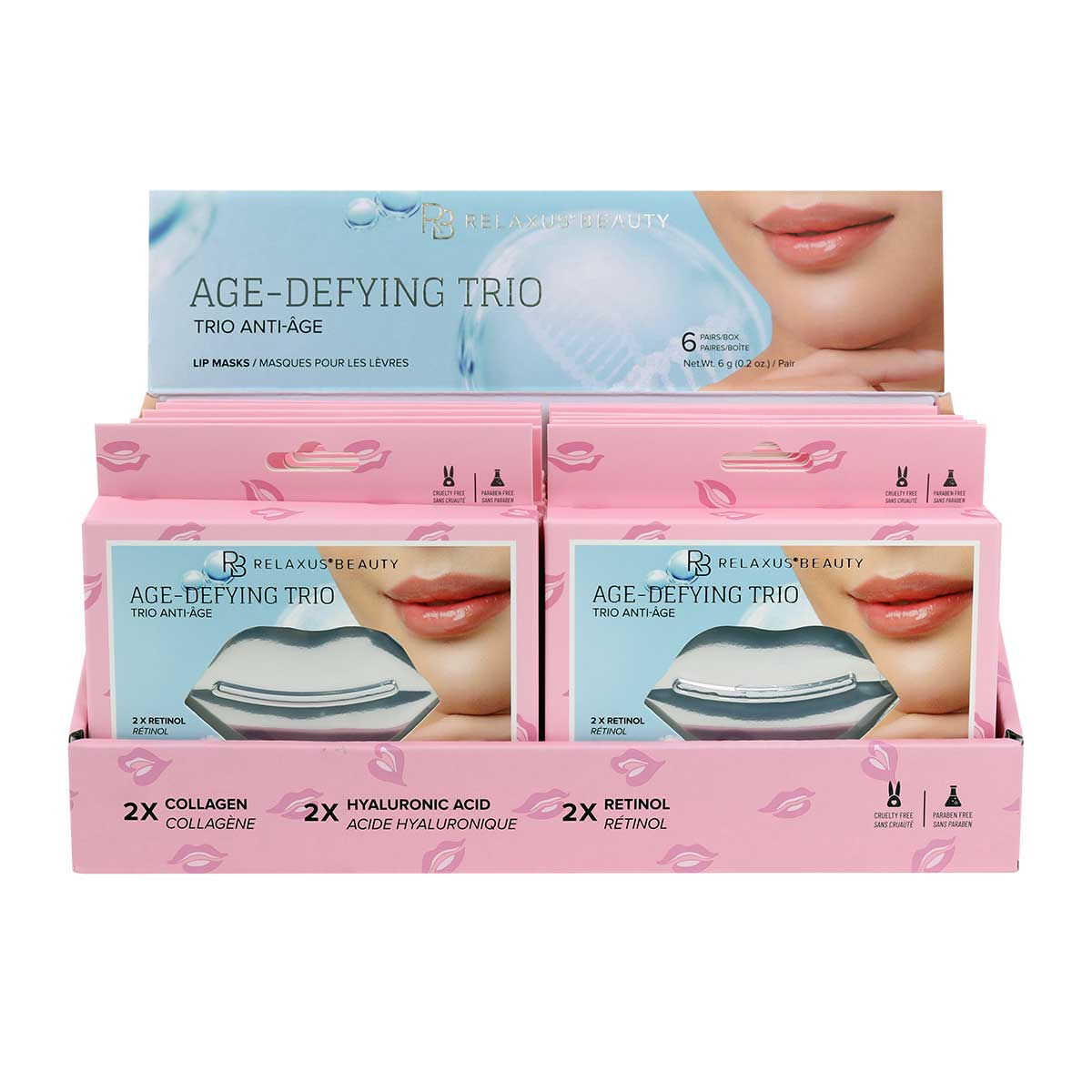 Wholesale Age-Defying Trio Lip Masks 6-Pack – Relaxus Wholesale USA