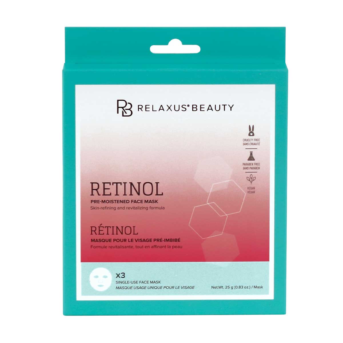 Wholesale Retinol Face Masks (3-Pack) -Displayer of 12 – Relaxus ...